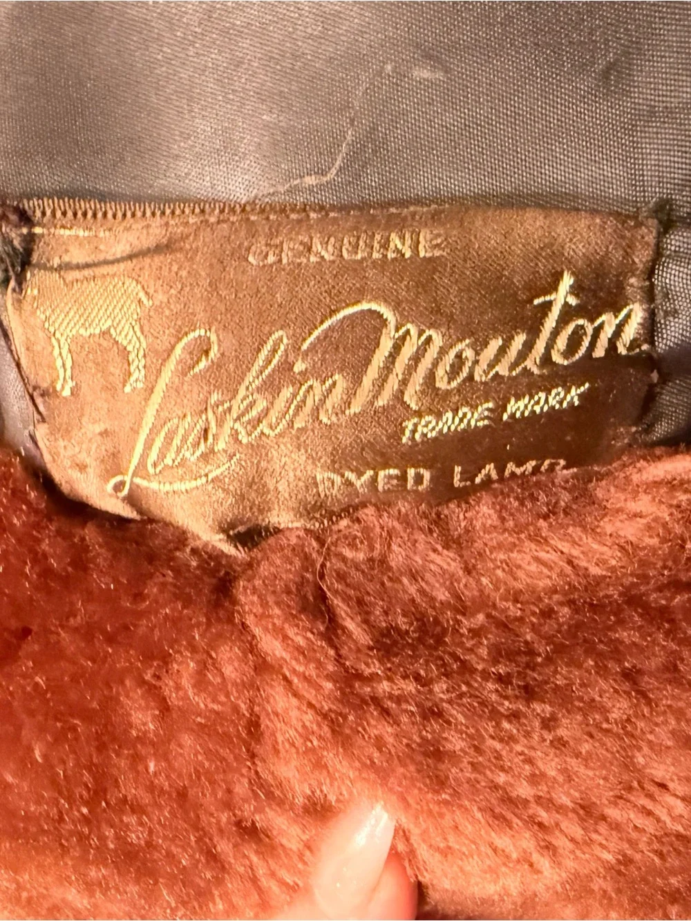 Jackets & Coats | Vintage Genuine Mouton Fur Coat Brown Dyed Lamb ...